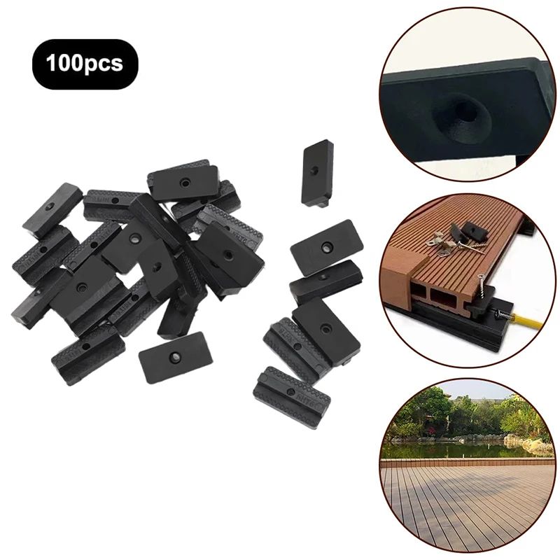 100-Pcs-Outdoor-Eco-wood-Decking-Fasteners-Easy-To-Assemble-Plastic-PP ...