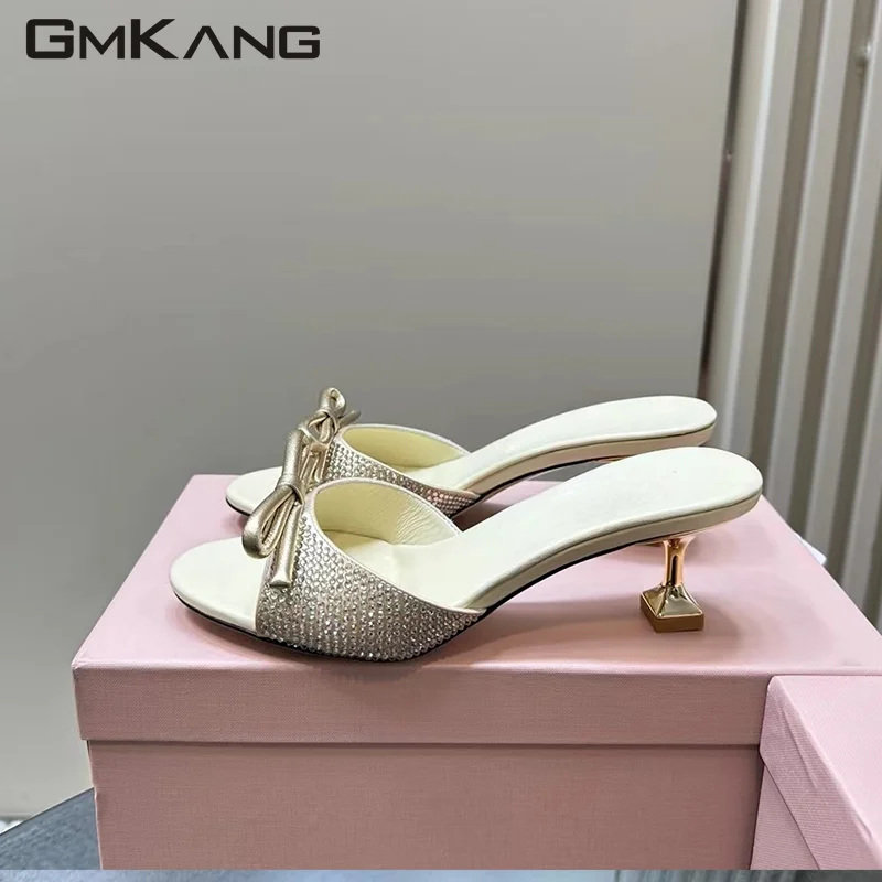 Luxury-Quality-High-Heel-Model-Sandals-Women-Satin-Crystal-Bowknot ...