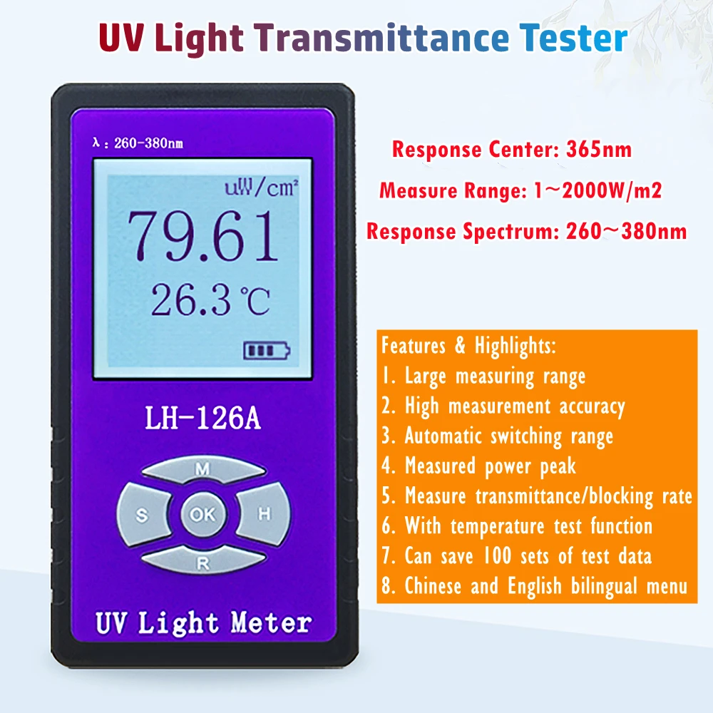 Lh-126a Solar Film Tester Ultraviolet Transmittance Tester Uv Light ...