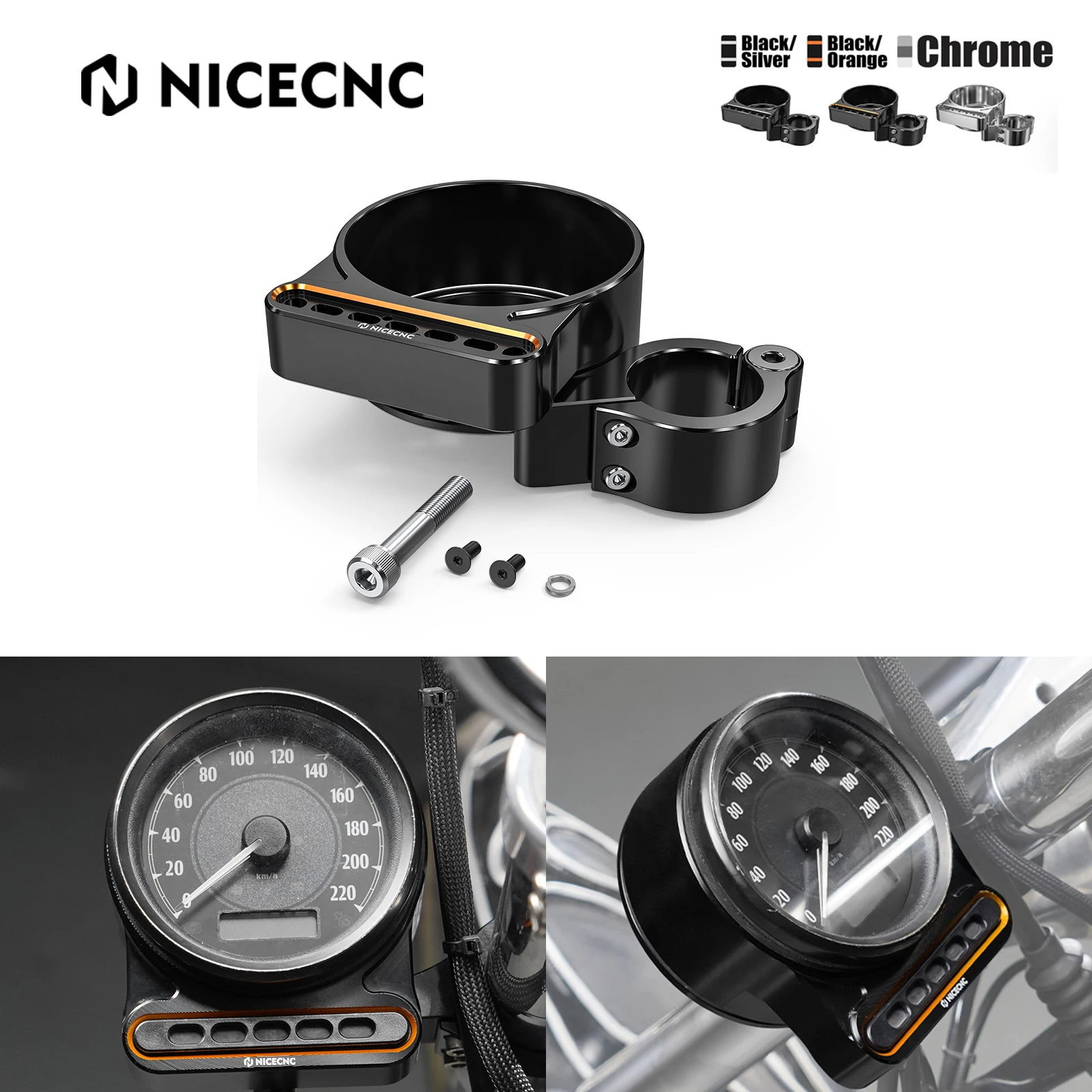 Side Mount Speedometer Relocation Kit For Harley Sportster 883 Low ...