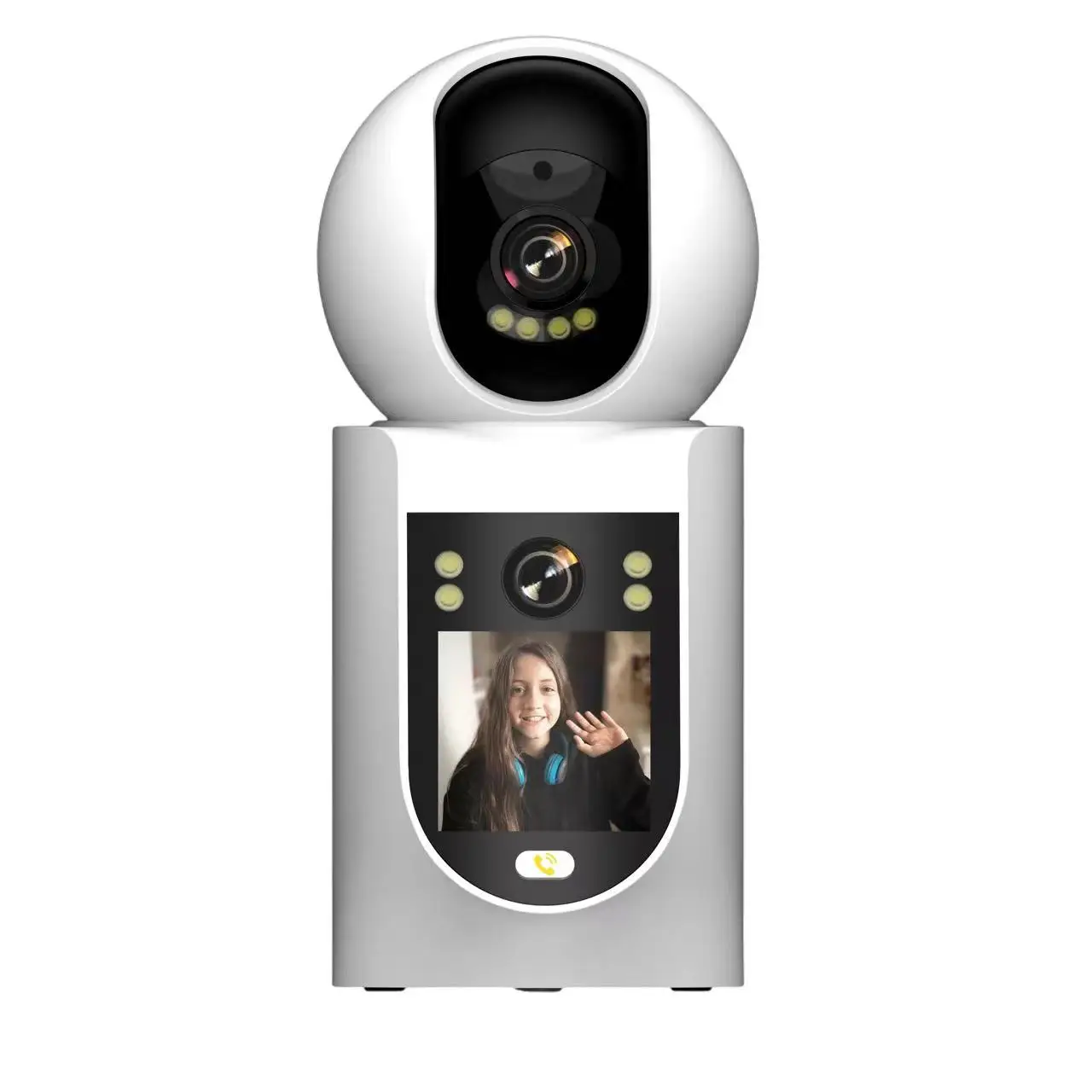4MP Yoosee APP Dual Lens One Call Video Phone PTZ IP Dome Camera AI ...