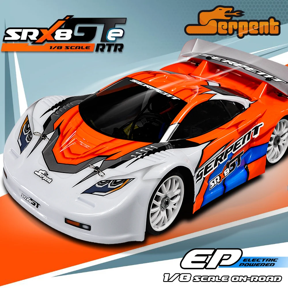 1:8 Serpent RC Car SRX8 GTE RTR 1/8 On-Road 2.4GHz Electric GT Car 4WD ...
