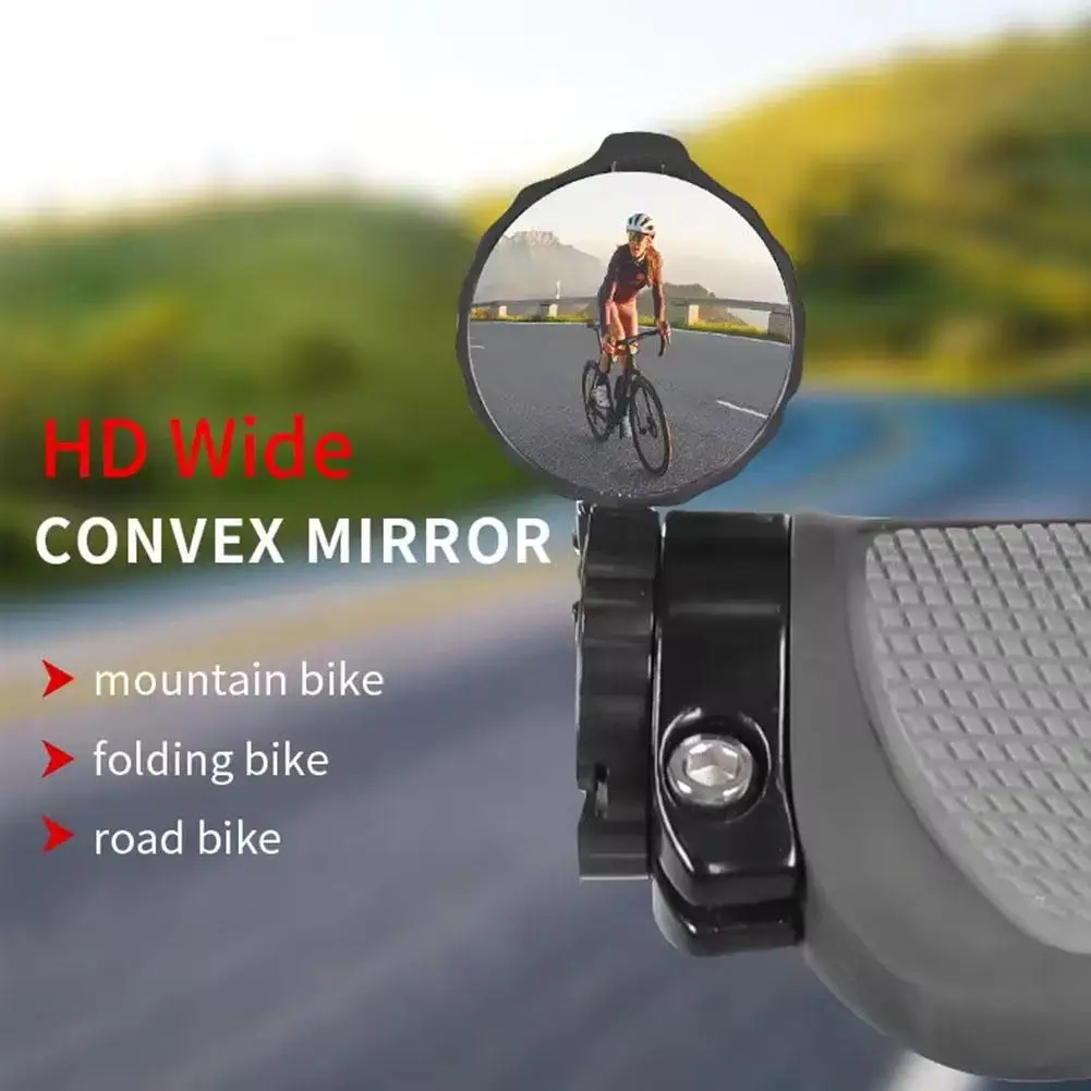 Bicycle-Rearview-Mirror-Rotate-Cycling-Handlebar-Led-Warning-Light-Rear ...