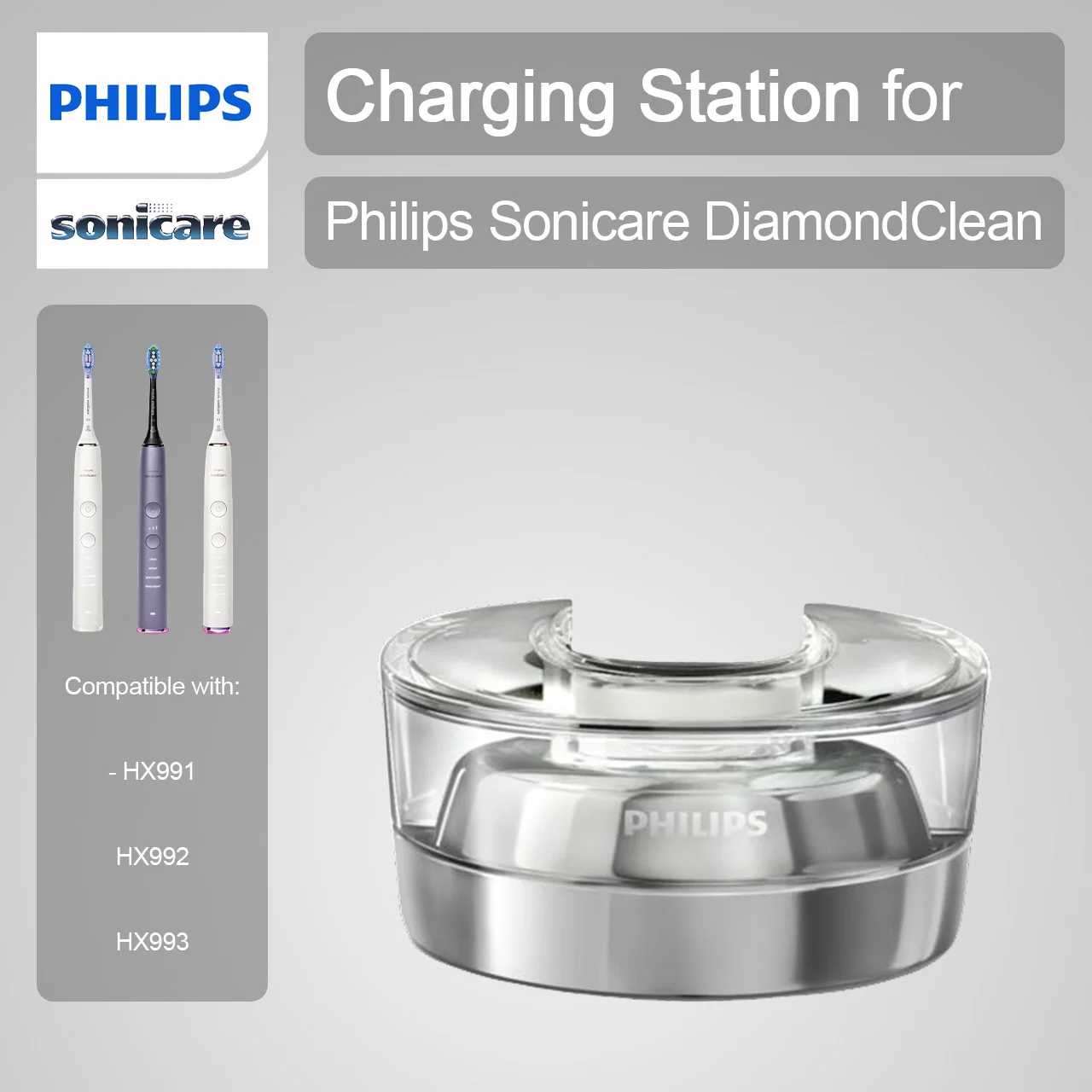 Philips-Sonicare-Charging-station-for-DiamondClean-Series-9000-Electric-Toothbrush-Warranty ...
