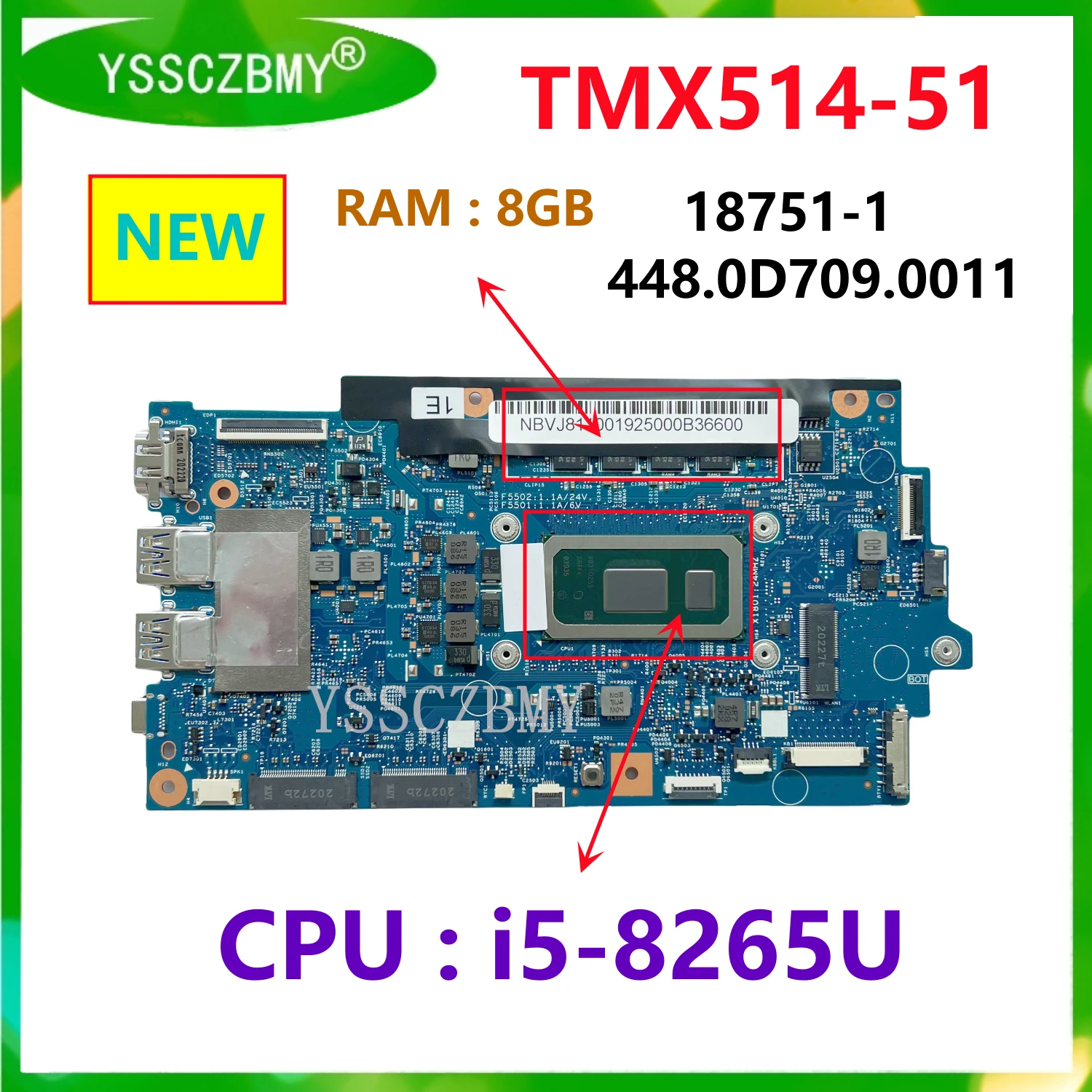 Baru-Motherboard-untuk-Motherboard-Acer-TMX514-51-18751-1-Mainboard ...