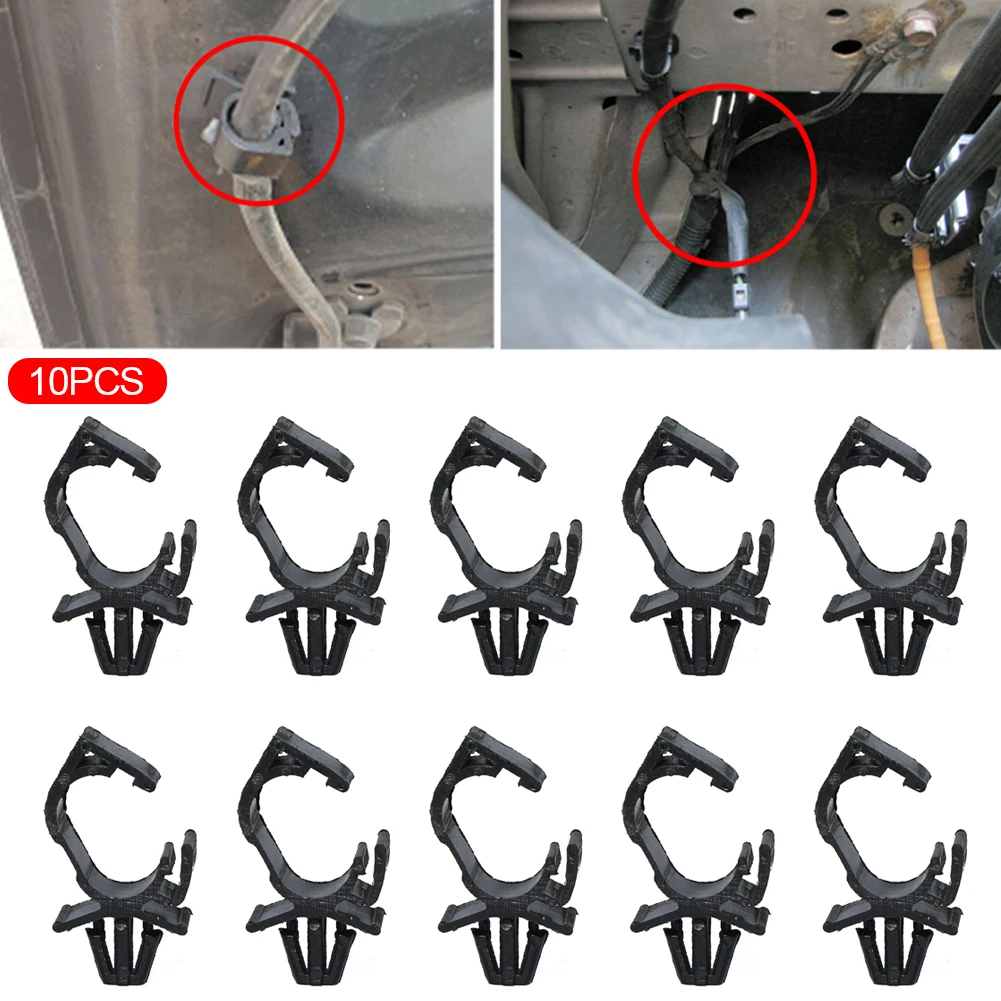 10Pcs Car Wiring Harness Fastener Route Fixed Retainer Clip Corrugated ...
