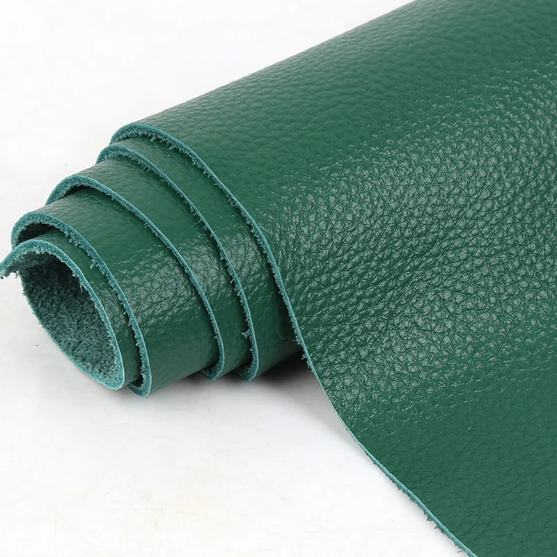 Dark-Green-Top-Layer-Cowhide-Fabric-Handmade-DIY-Bucket-Bag-Box-Togo ...