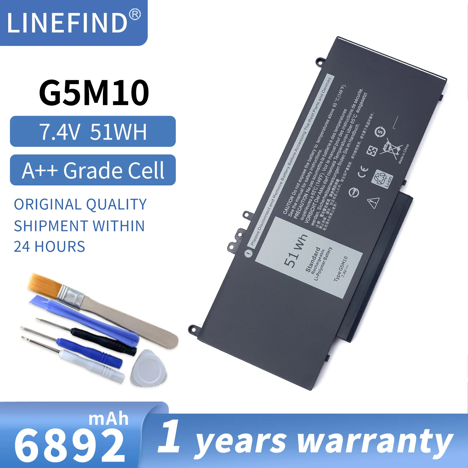 New-G5M10-Laptop-Battery-for-DELL-Latitude-E5250-E5450-E5550-Sereis ...