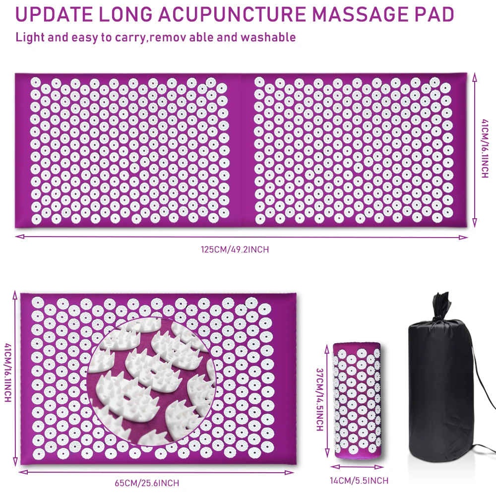 Acupressure-Yoga-Cushion-Mat-Massage-Applicator-Massager-Pillow-Mat ...