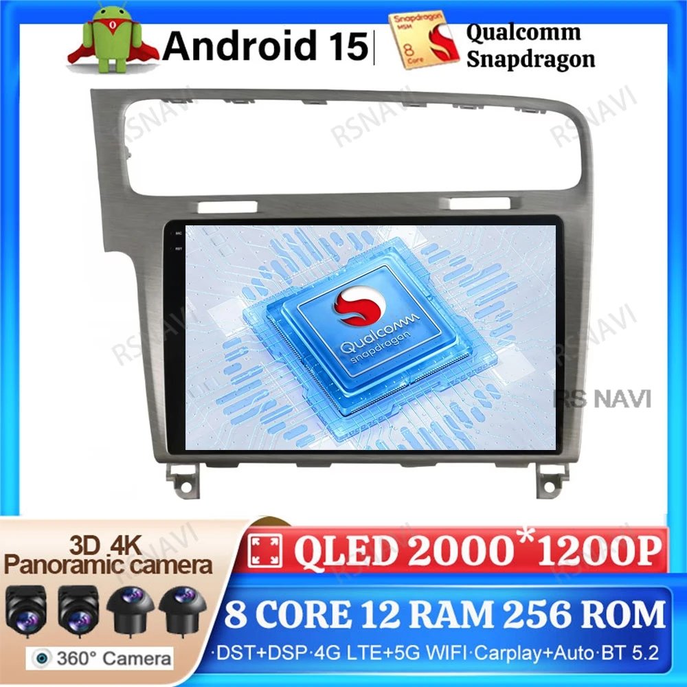 Android 15 Car Radio For Volkswagen VW Golf 7 MK7 GTI 2011-2021 Viedo ...