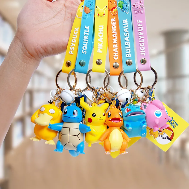 Kawaii-Pokemon-Keychain-Anime-Figure-Pikachu-Charmander-Gengar-Pvc ...