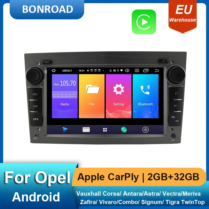 Bonroad 7 "android carplay rádio do carro para opel astra meriva vectra ...