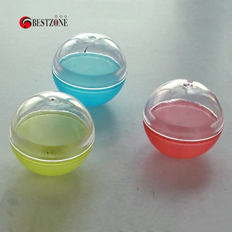 30pcs/lot Diameter 70mm Half Transparent Half Colorful Empty Plastic Pp ...