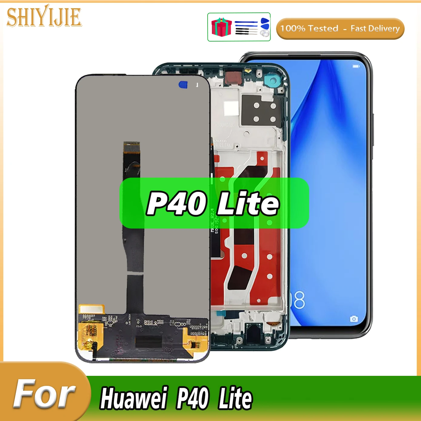 6.4" Original Lcd For Huawei P40 Lite Jny-lx1 Lcd Display 10 Touch ...