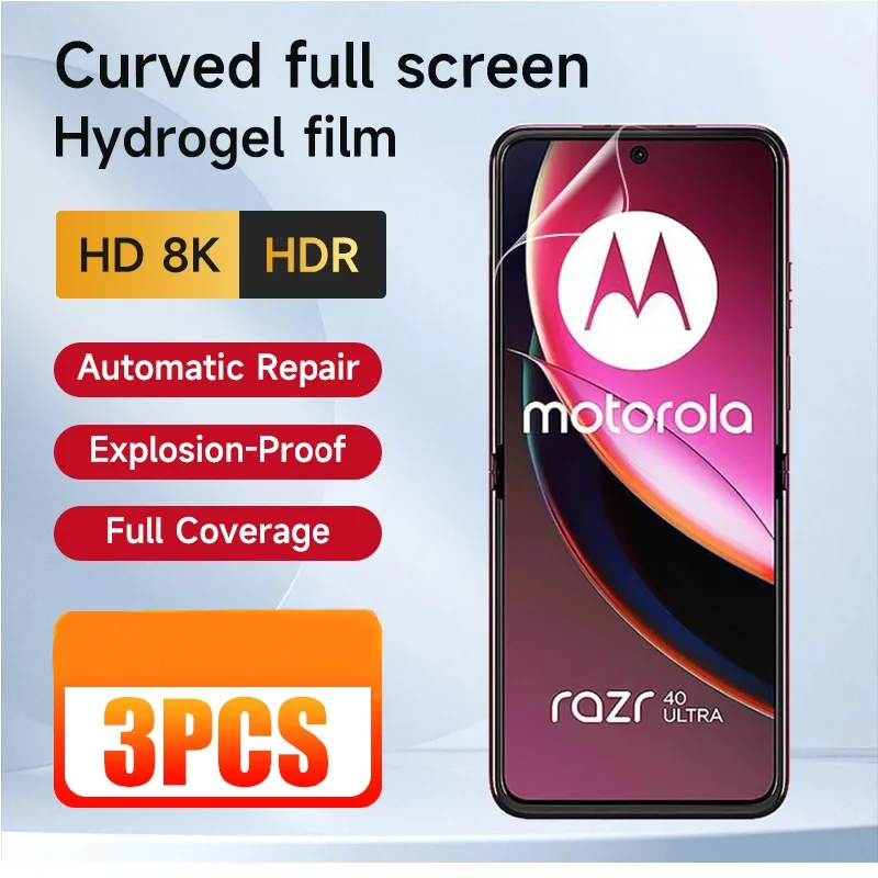 3PCS Full Cover Hydrogel Film For Motorola Razr 40 50 60 Ultra Front ...