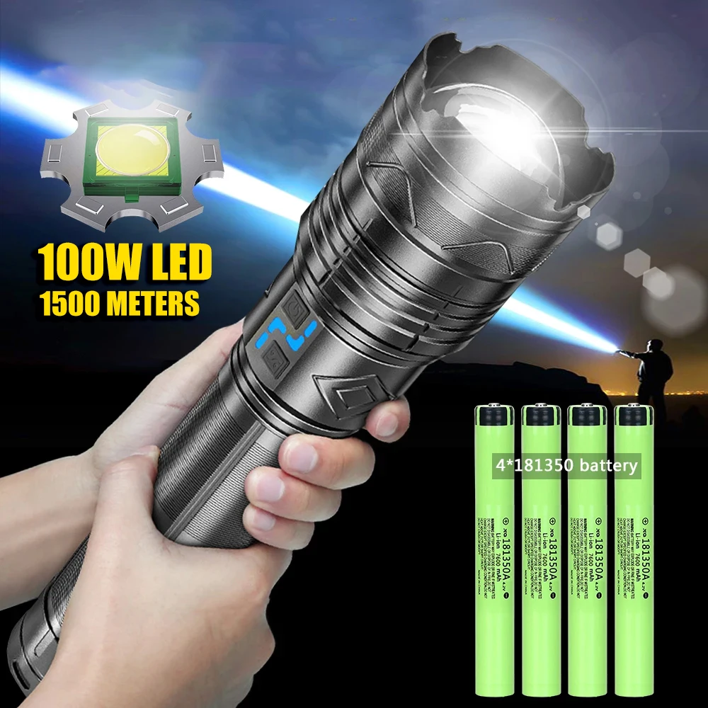 High-Power-Led-Flashlight-Super-Bright-Long-Range-Torch-Rechargeable ...