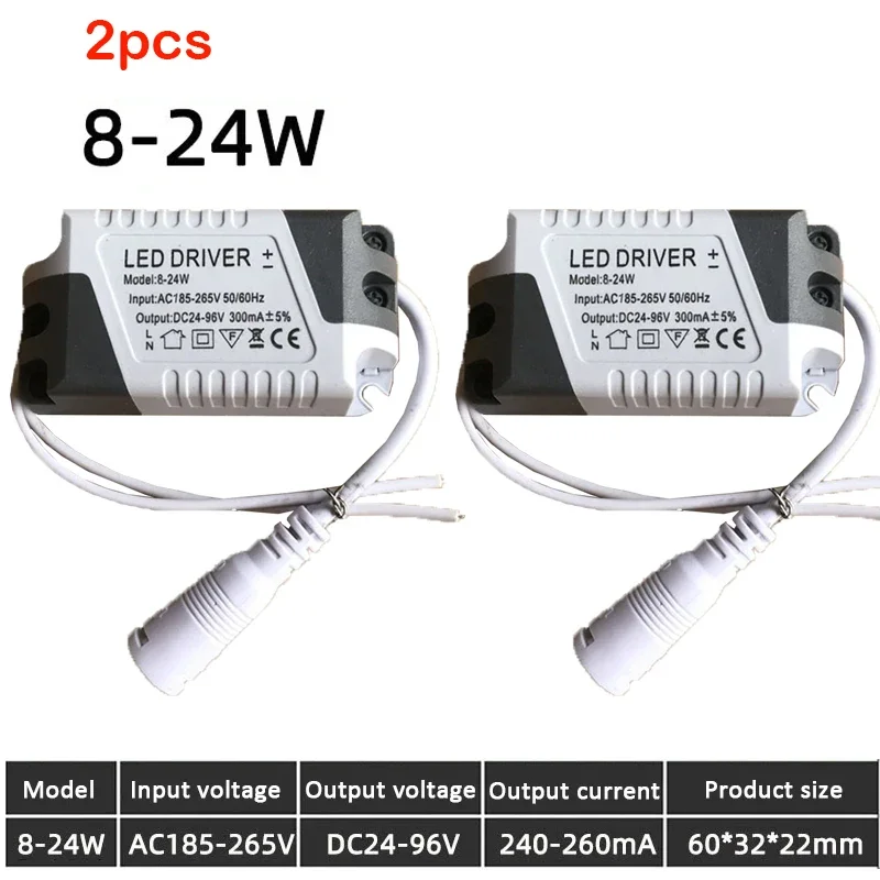 LED Driver AC 110V 220V To DC 24V 8-24W Panel Ceilling Lamp Power ...