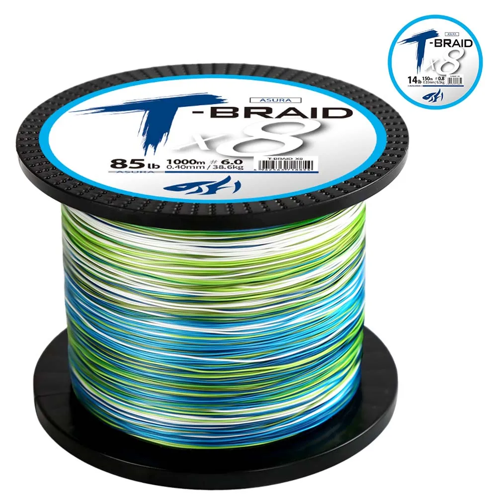 1000M Saltwater 8 Threads PE Fishing Line Braided 16-85LB Smooth ...