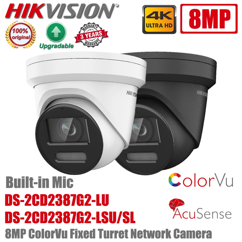 Hikvision Ds 2cd2387g2 Lsu Sl 8mp 4k Full Color Poe Ip67 Ds 2cd2387g2