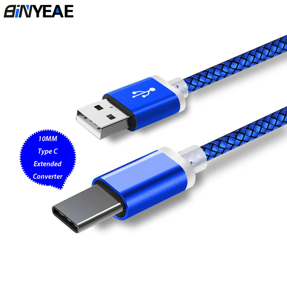 0.25m/1m/2m/3m 10mm Extra Long Connector Usb Type-c Charger Cable ...