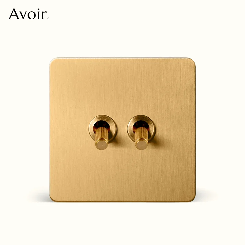 Avoir-Wall-Toggle-Switch-2-Way-Ouro-Cobre-Esculpido-Lever-Double-Power ...