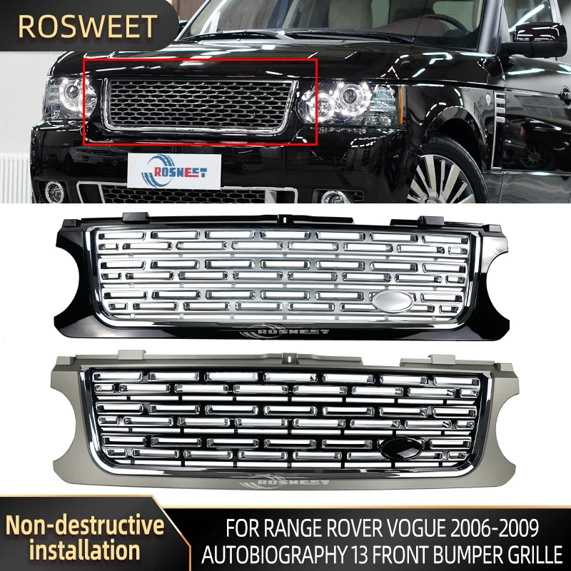 Car-Front-Grille-Radiator-Mesh-Grid-Suitable-For-2006-2009-Range-Rover ...