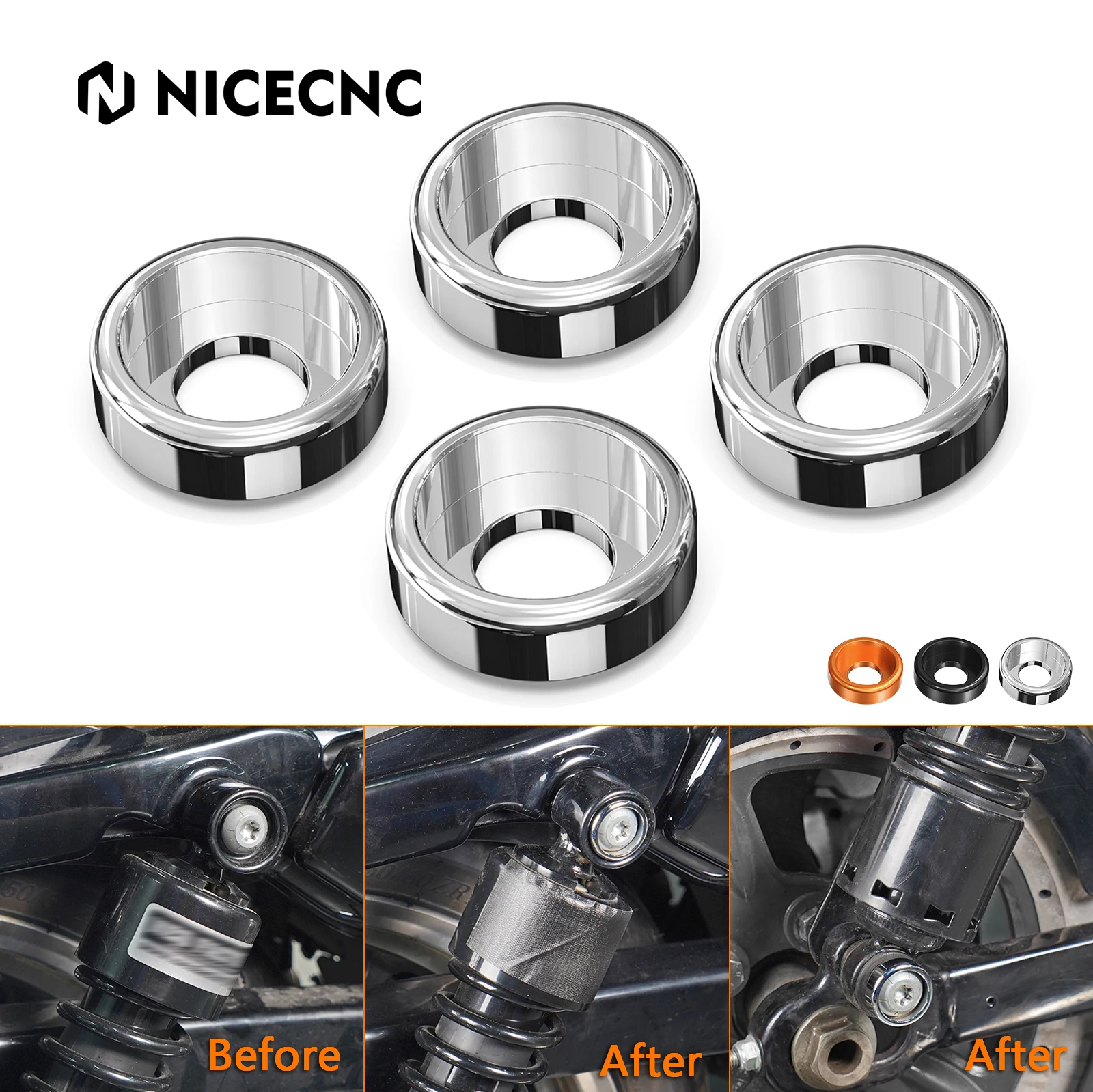 4pcs-Rear-Shock-Absorber-Bolt-Rings-for-Harley-48-Forty-Eight-Sportster ...