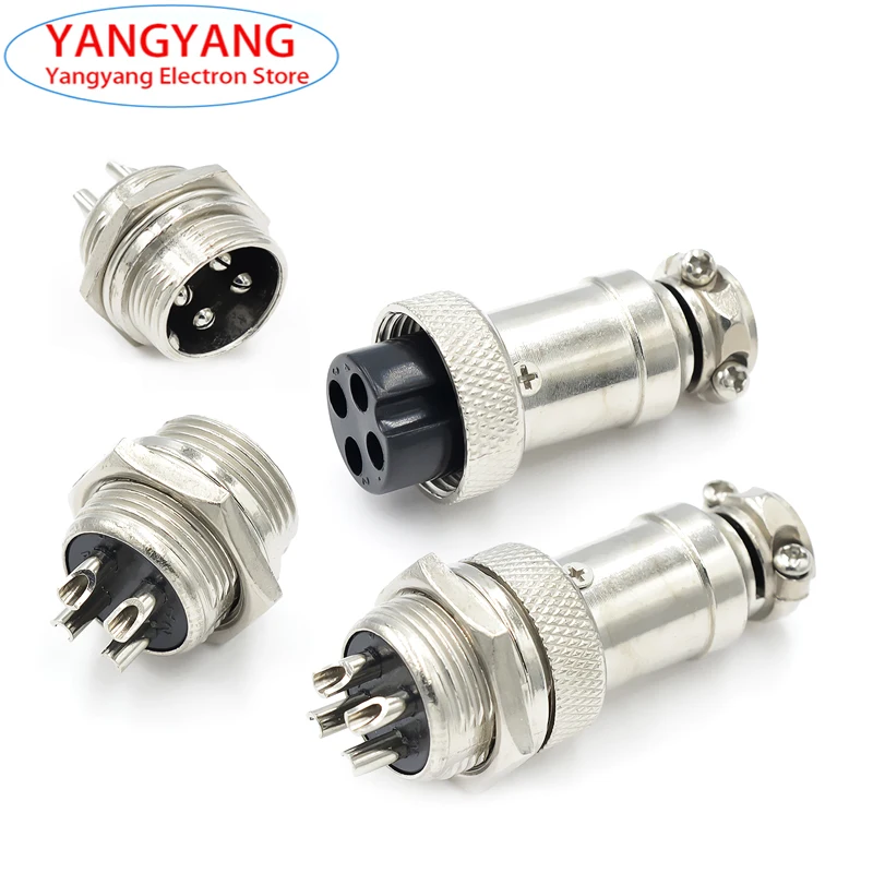 1set New GX12 2-core GX16 3-core Aviation Plug Socket Connector ...