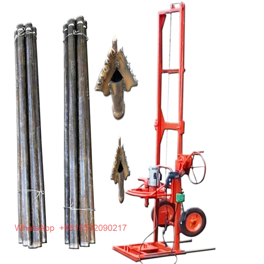 High power 220V small electric Water well drilling rig,2.5KW drilling ...
