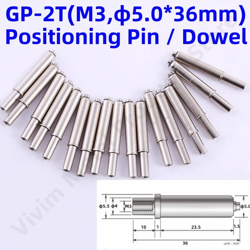 20/50PCS GP-2T Internal M3 Tooth Positioning Pin Needle Nickel-Plated ...