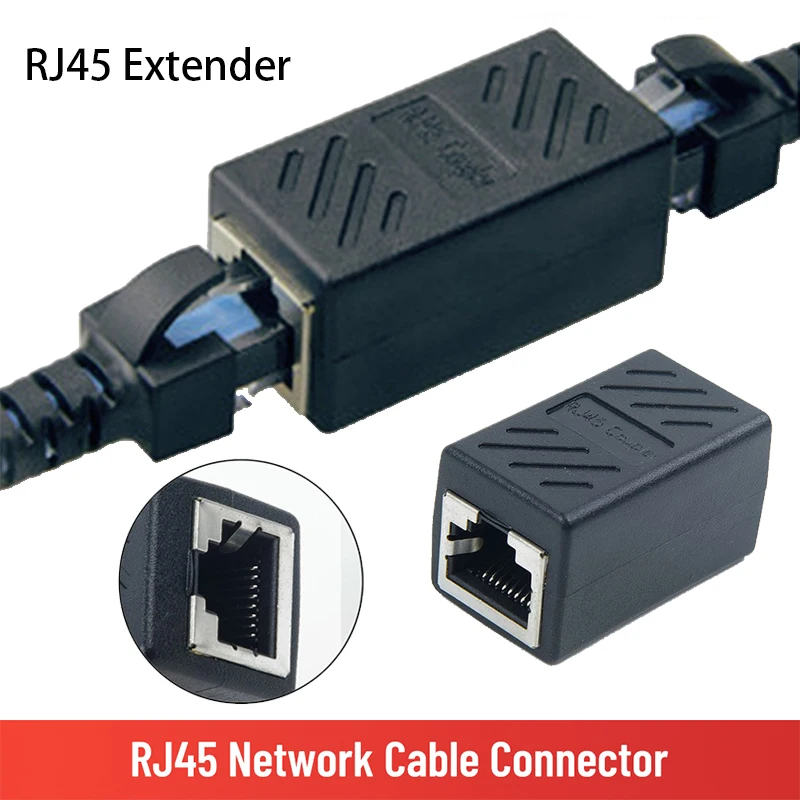 Conector RJ45 hembra a hembra, extensor de red Ethernet, adaptador de ...