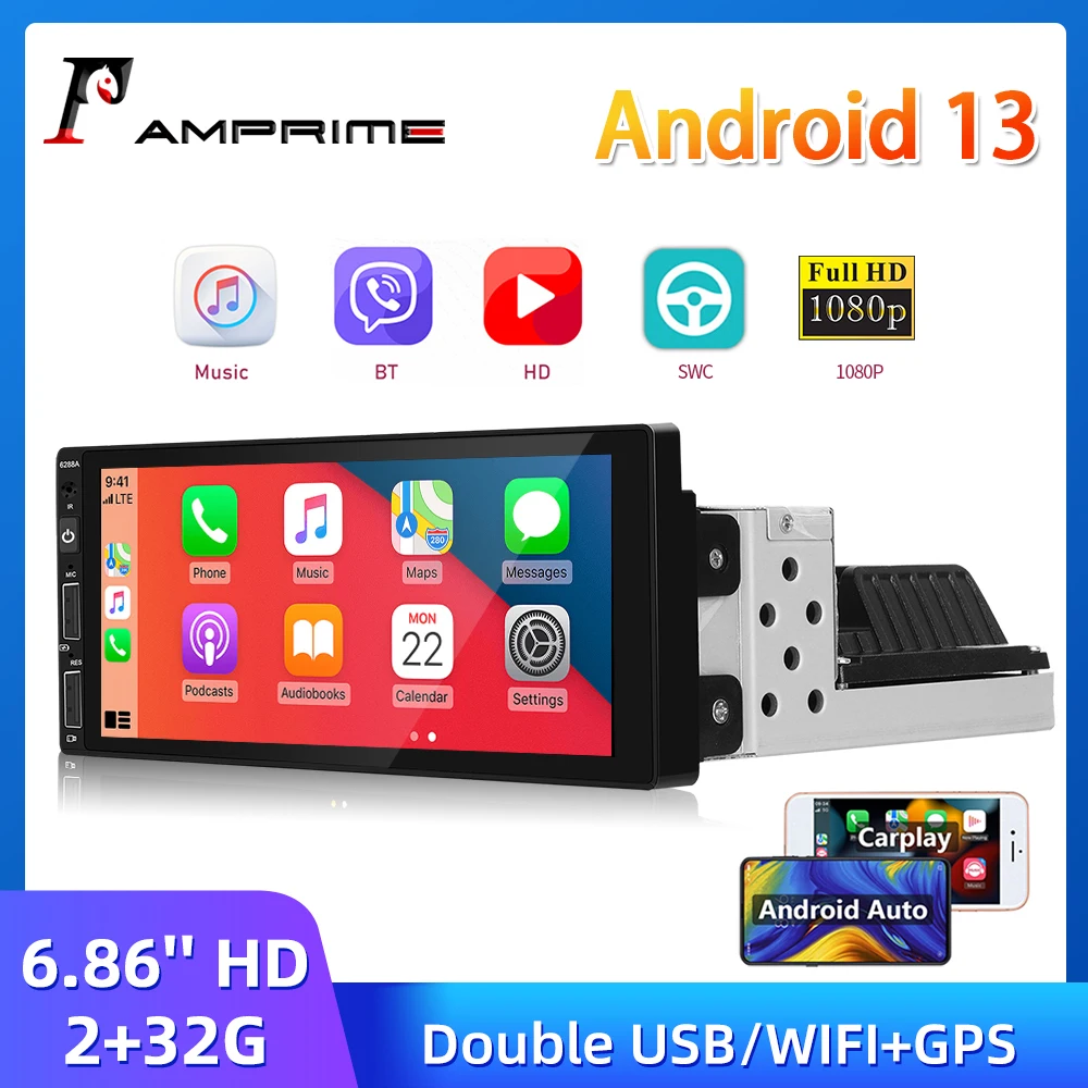 AMPrime-Radio-est-reo-para-coche-reproductor-Multimedia-con-Android-13 ...