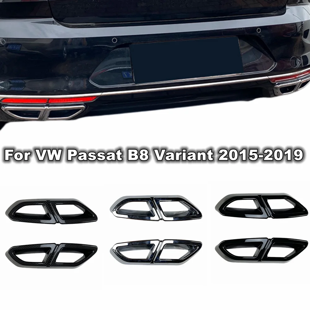 For-VW-Passat-B8-Variant-2015-2019-Rline-Rear-Exhaust-Modification-Four ...