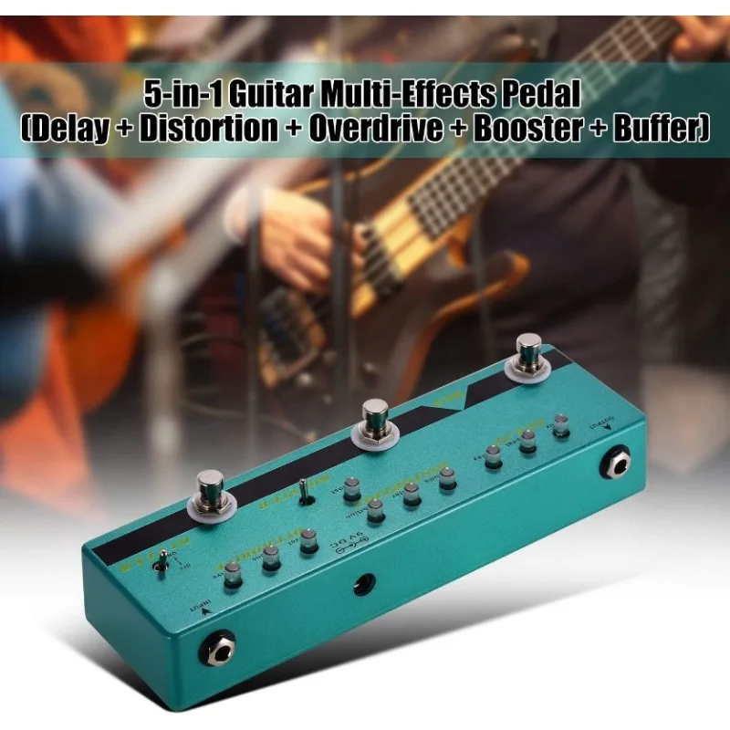 VZb-5-in-1-Guitar-Multi-Effects-Pedal-Delay-Distortion-Overdrive ...