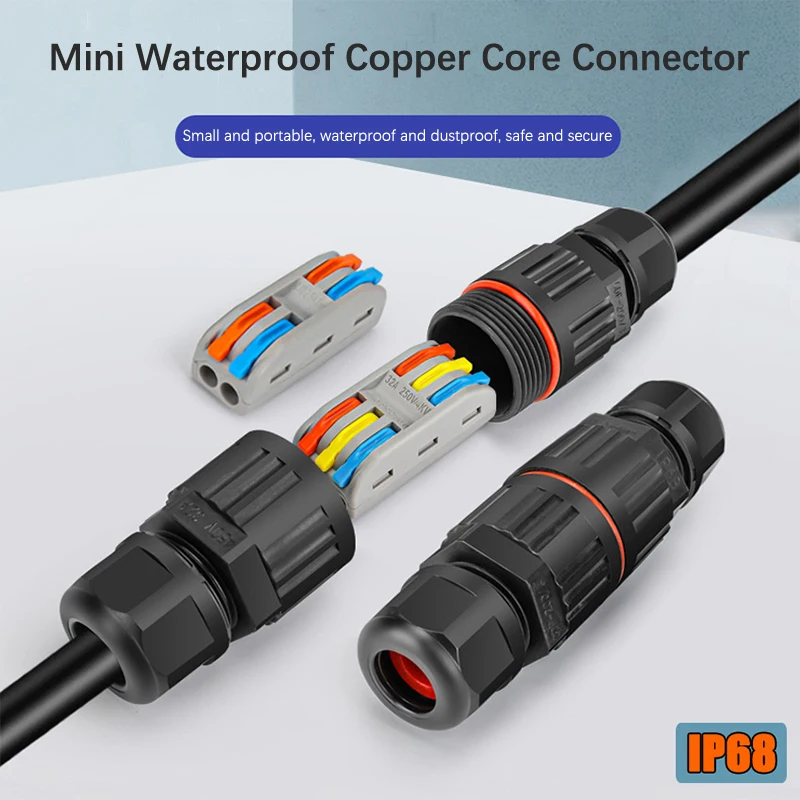 IP68-Waterproof-Connector-Cable-Joint-Wire-Quick-Connection-2-Pin-3Pin ...
