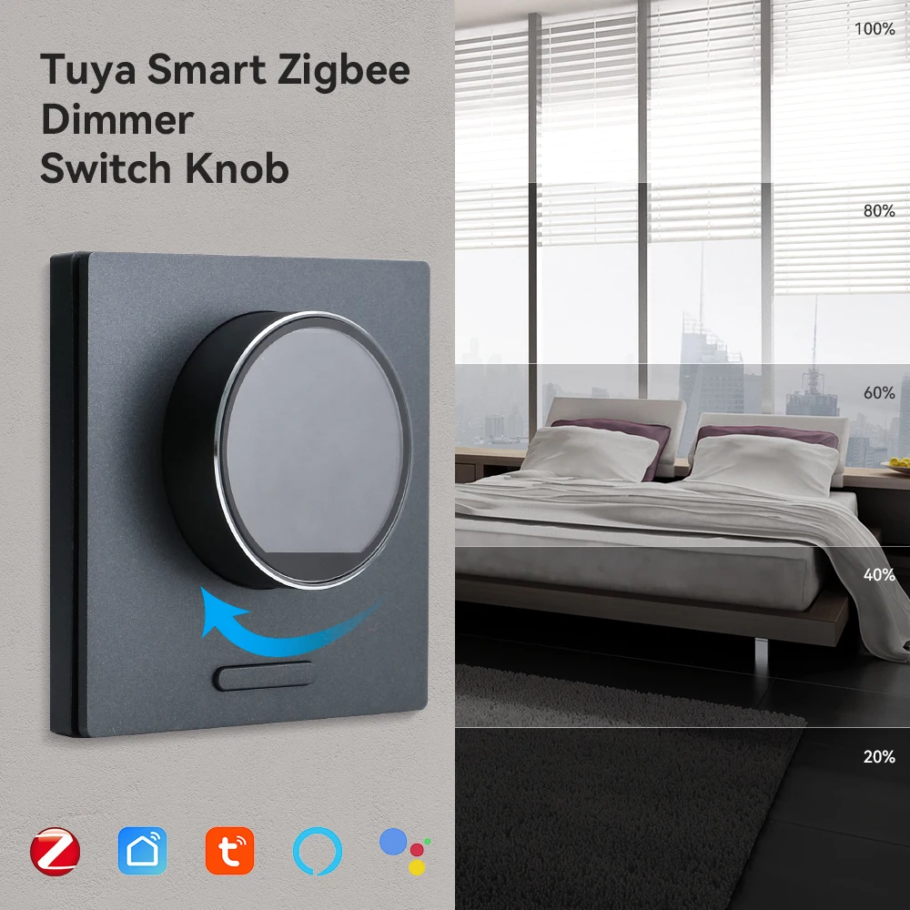 Tuya-Smart-Dimmers-Zigbee-Dimmer-Rotary-Switch-Module-with-LED-Display-Screen-Lights-Knob-Switch ...