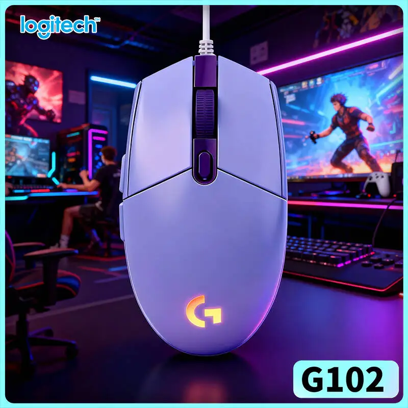 Logitech G102 Gaming Mouse 16.8M RGB Hues Adjustable DPI Mechanical ...