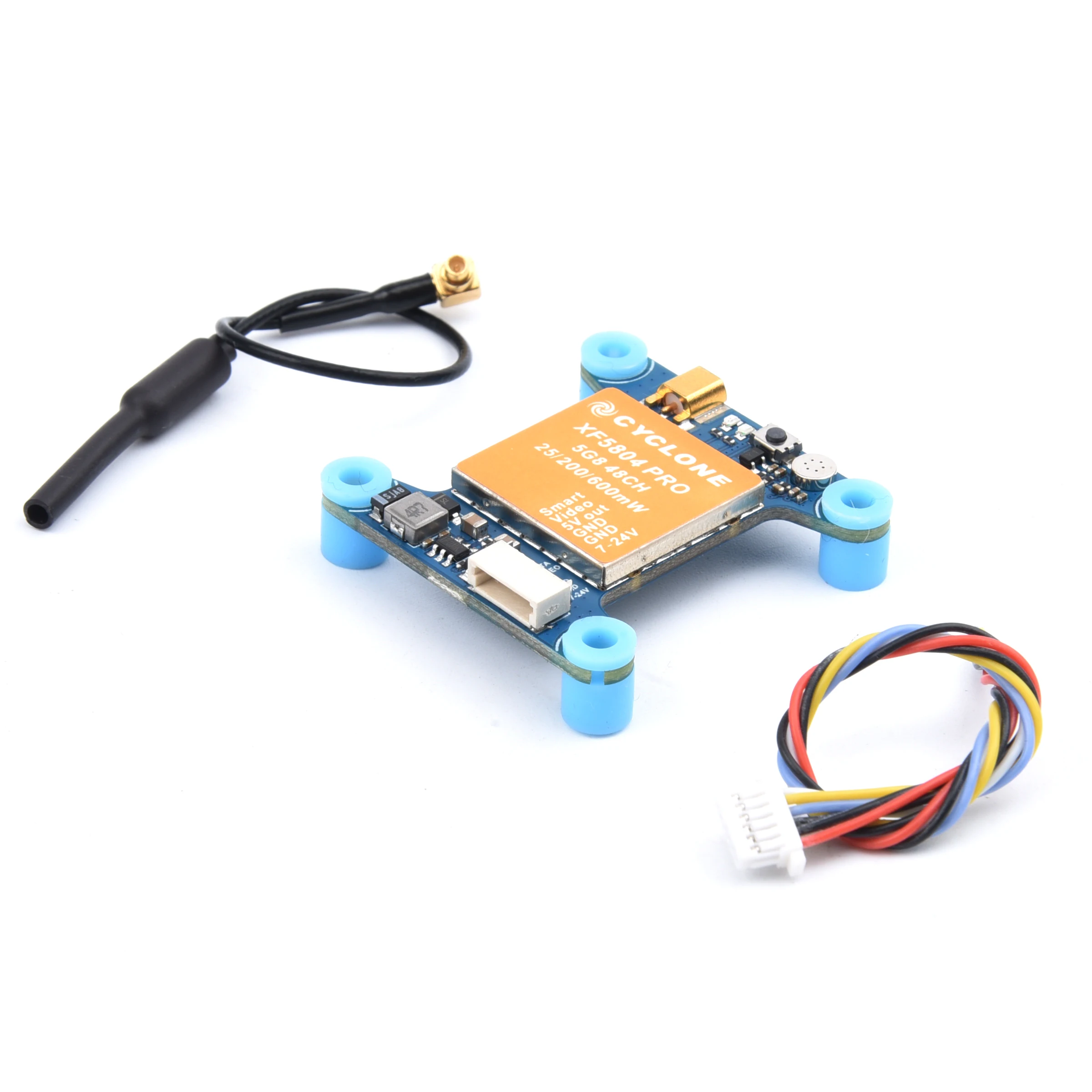 Cyclone xf5804 pro fpvビデオトランスミッター,5.8g,48ch,25/200/600mw,調整可能な切り替え可能な ...