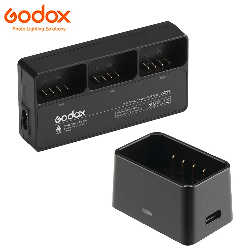 Godox Original Vc26 Usb Charger / Vc-26t Ac Multi Charger For V1 Flash ...
