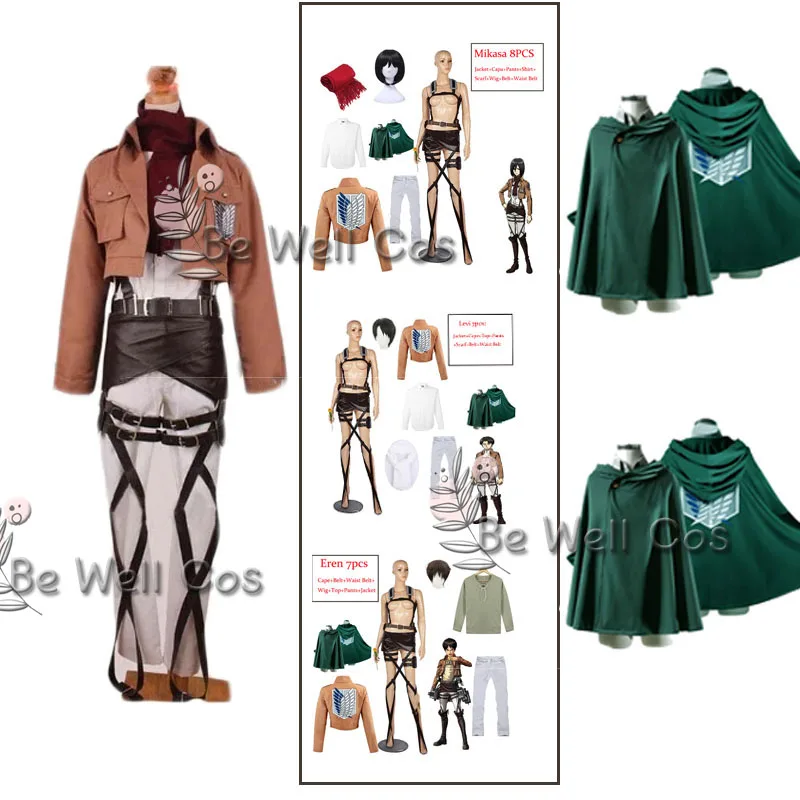 Mikasa-disfraz-de-ataque-a-los-Titanes-Eren-Jaeger-traje-de-Cosplay-de ...