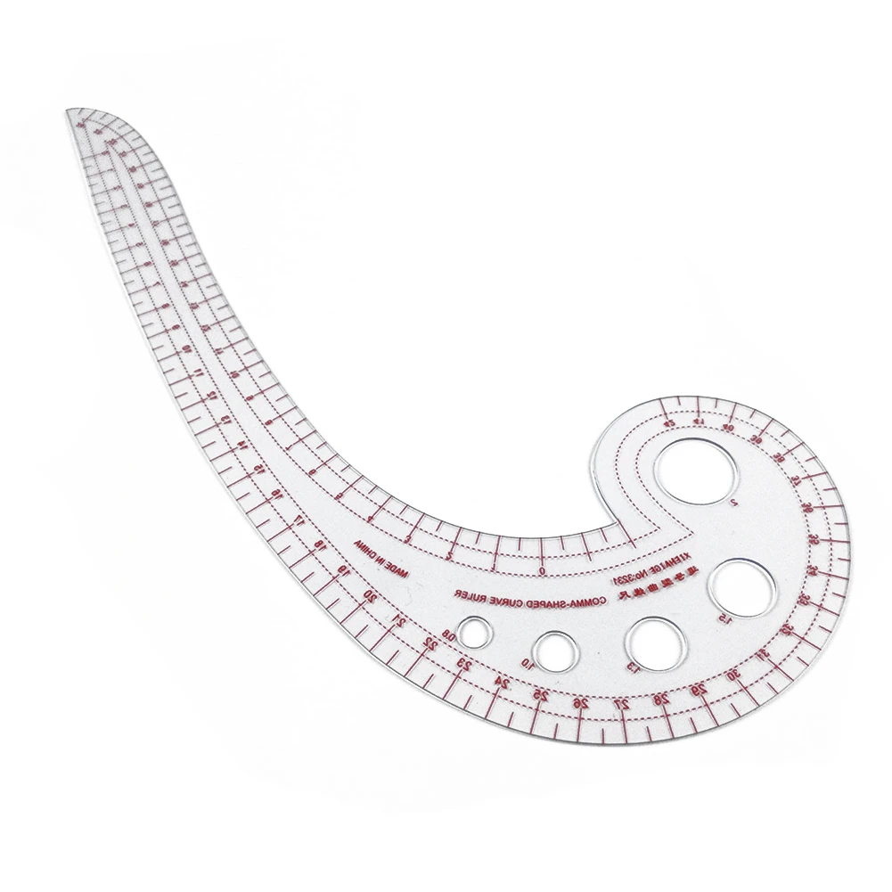 Plastic Transparent French Curve Sewing Ruler Measure Tailor Ruler ...