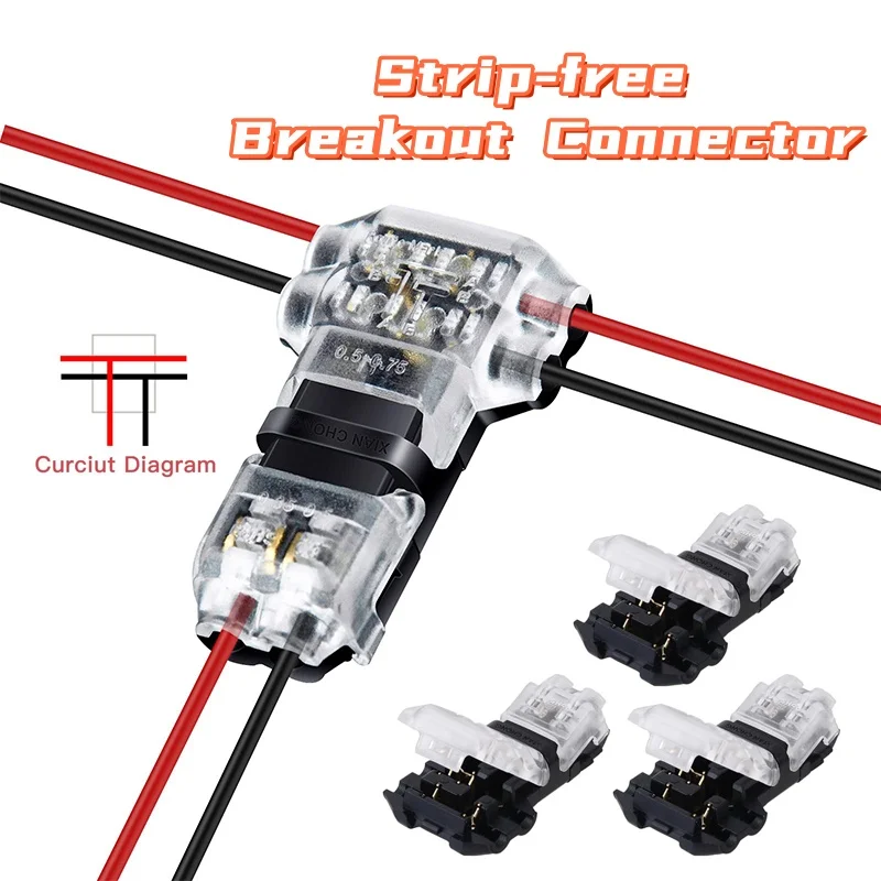 5-10PCS-Low-Voltage-Universal-Compact-Wire-T-Tap-Connectors-Toolless ...