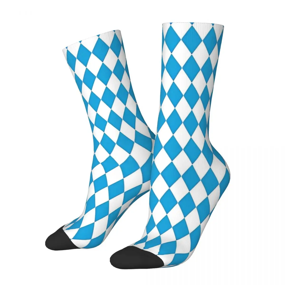 New-Men-s-Socks-Hip-Hop-Diamond-Oktoberfest-Bavarian-Blue-And-White ...
