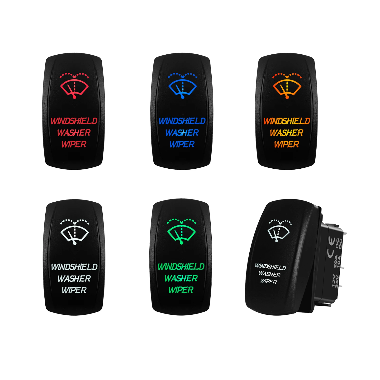 Windshield-Washer-Wiper-Rocker-Switch-Momentary-ON-OFF-ON-7-Pins-DPDT ...