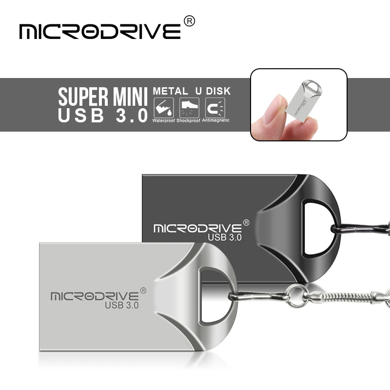 Mini USB 3.0 Flash Drive Pendrive 32GB 64GB 128GB Portátil Chaveiro ...