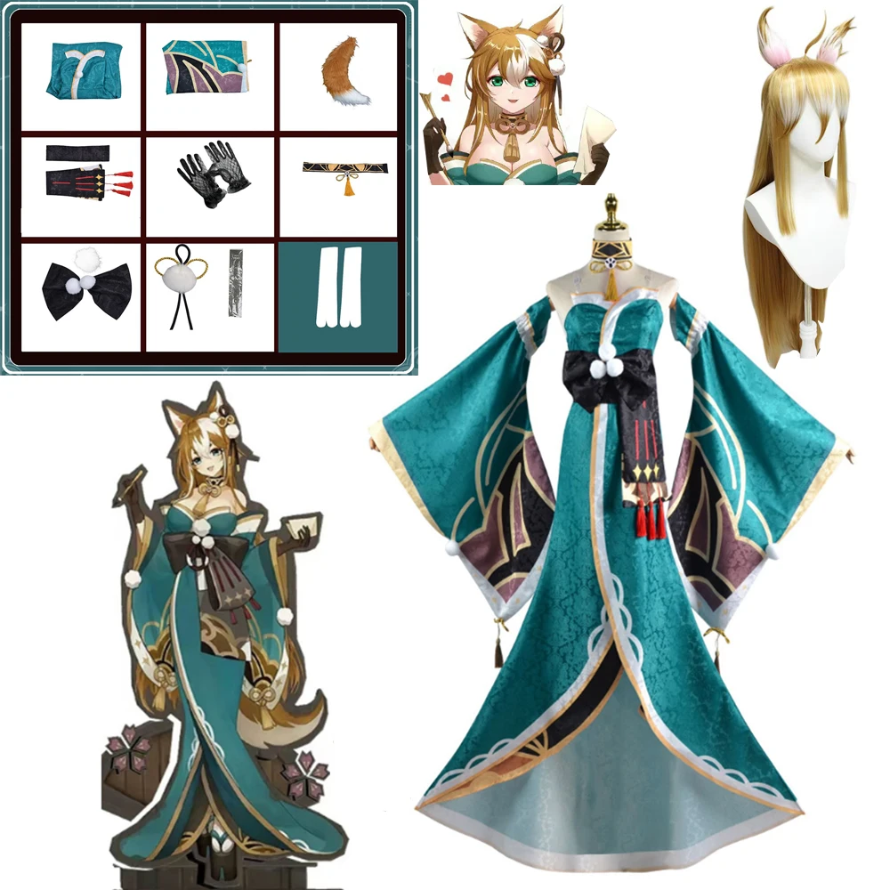 Game-Genshin-Impact-Sheena-Cosplay-Costume-Dress-Wigs-Accessories-Comic ...