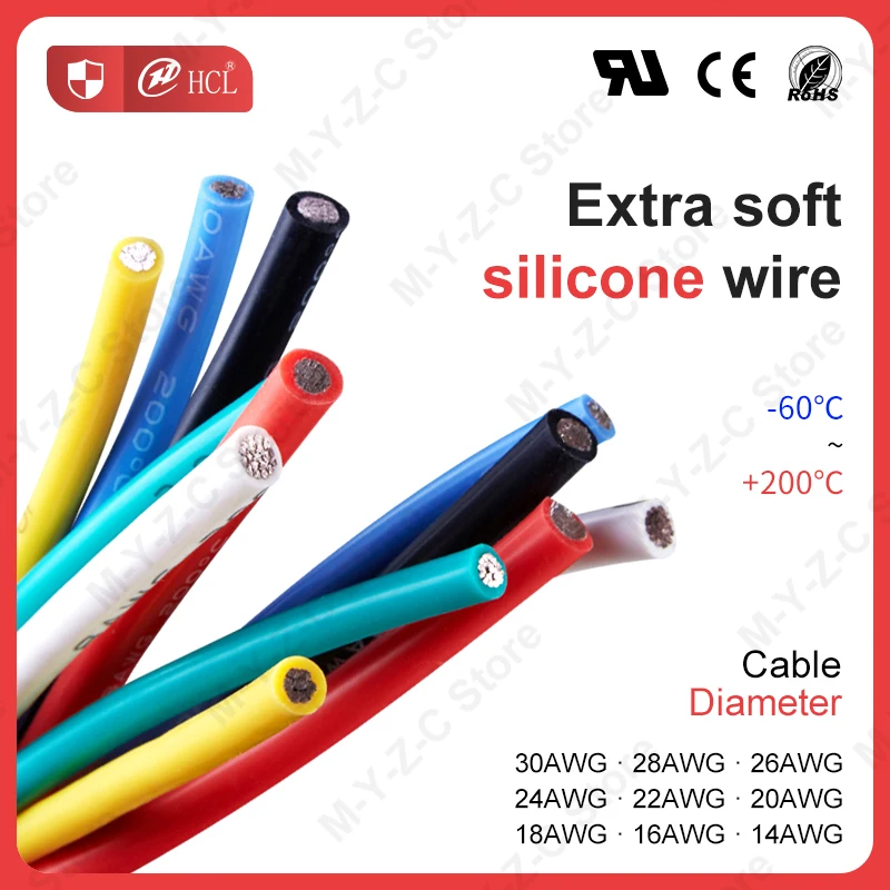 Cavo resistente al calore 30 28 26 24 22 20 18 16 14 AWG filo di ...
