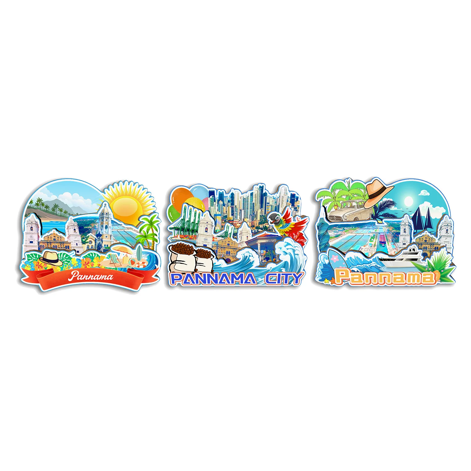 Panama City Panama Fridge Magnet Travel Souvenir Gift Handmade ...