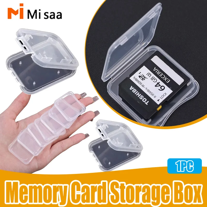 1-10Pcs-Transparent-Plastic-Storage-Boxes-SD-Camera-CF-Memory-Card-Case ...