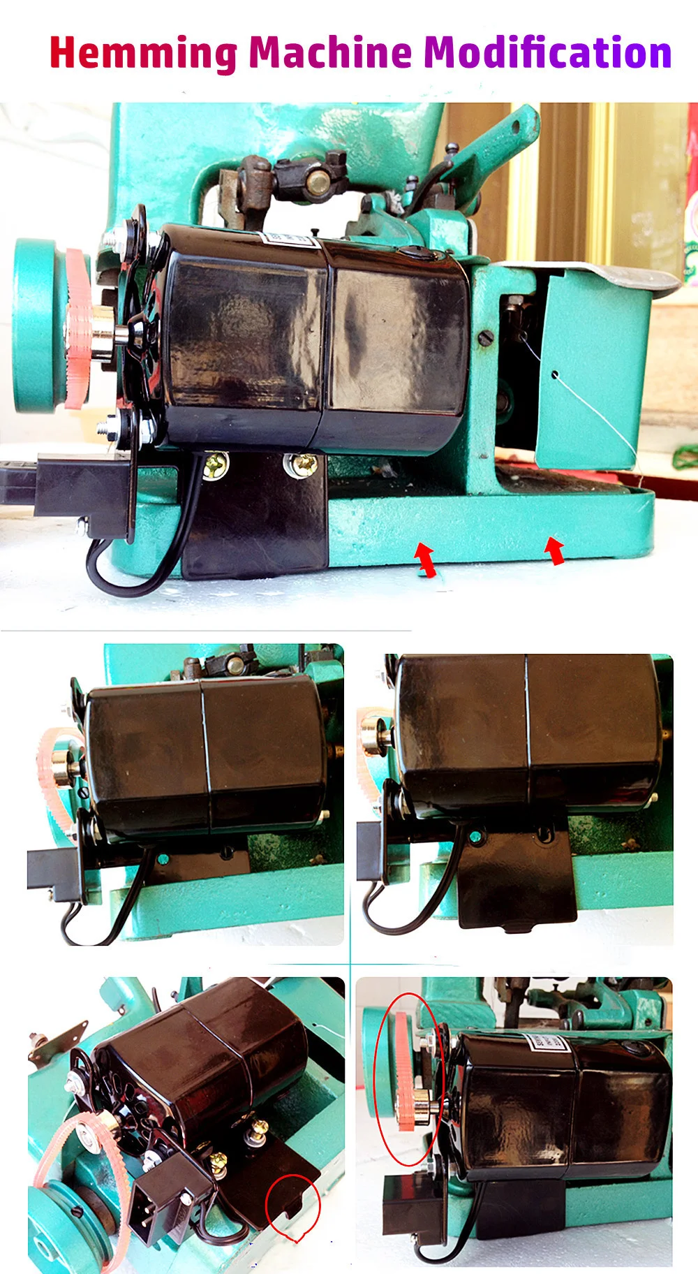 Generic 180W/2W Old Style Sewing Machine Modification Motor All Copper ...